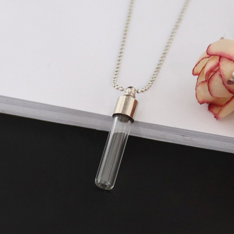 Portable Empty Glass Pendant Necklace Perfume Bottles Necklaces For ...