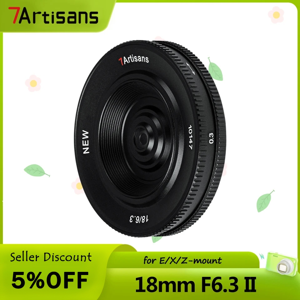 7artisans 18mm F6.3 II APS-C Ultra-thin Constant Aperture Camera Lens ...