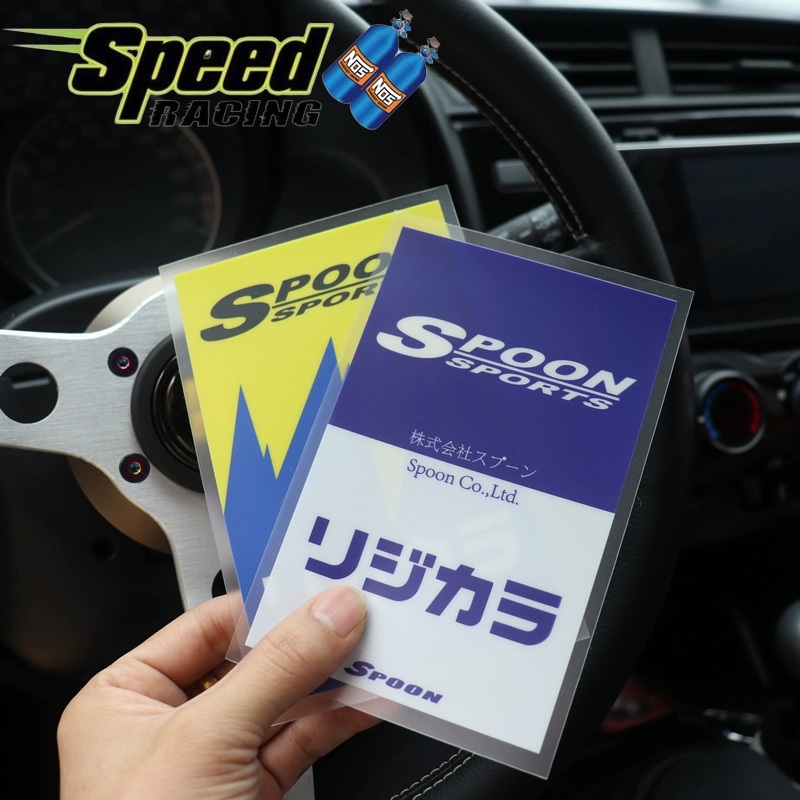 JDM Spoon Sports Car Windshield Electrostatic Sticker Japanese Style ...