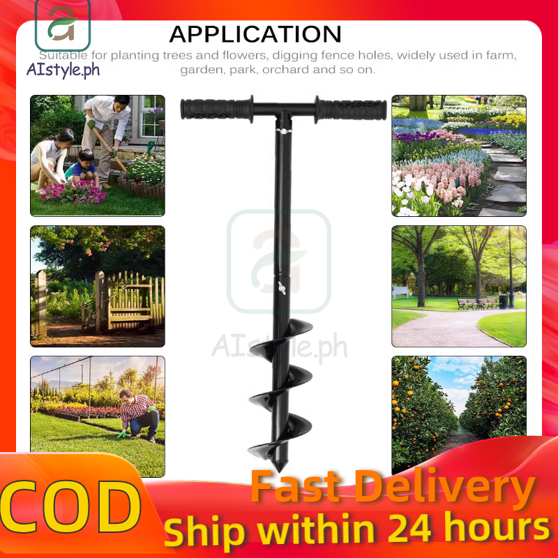 【Fast Delivery】Manual Hand Drill Digger Earth Auger 60cm Post Hole Hand ...