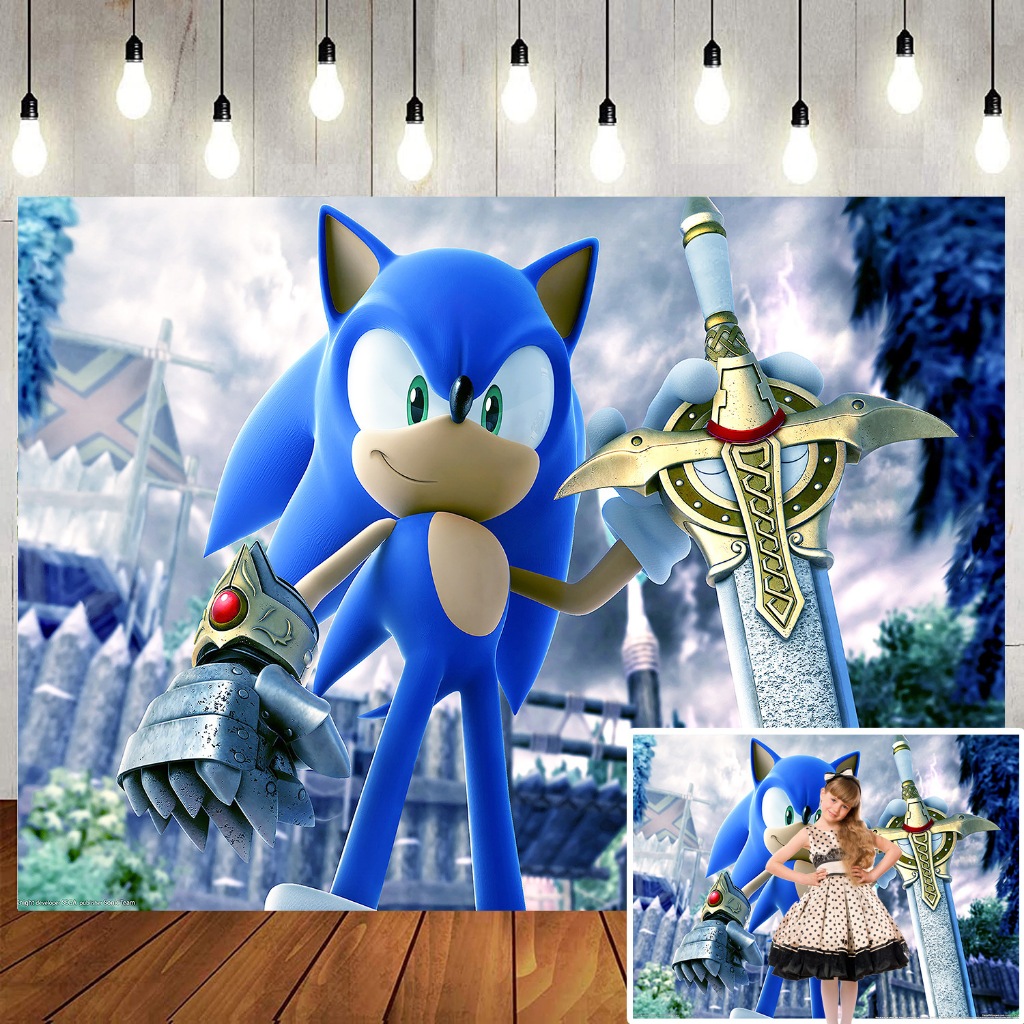 5x3ft Sonic Photography Background for Birthday Baby Shower Party ...