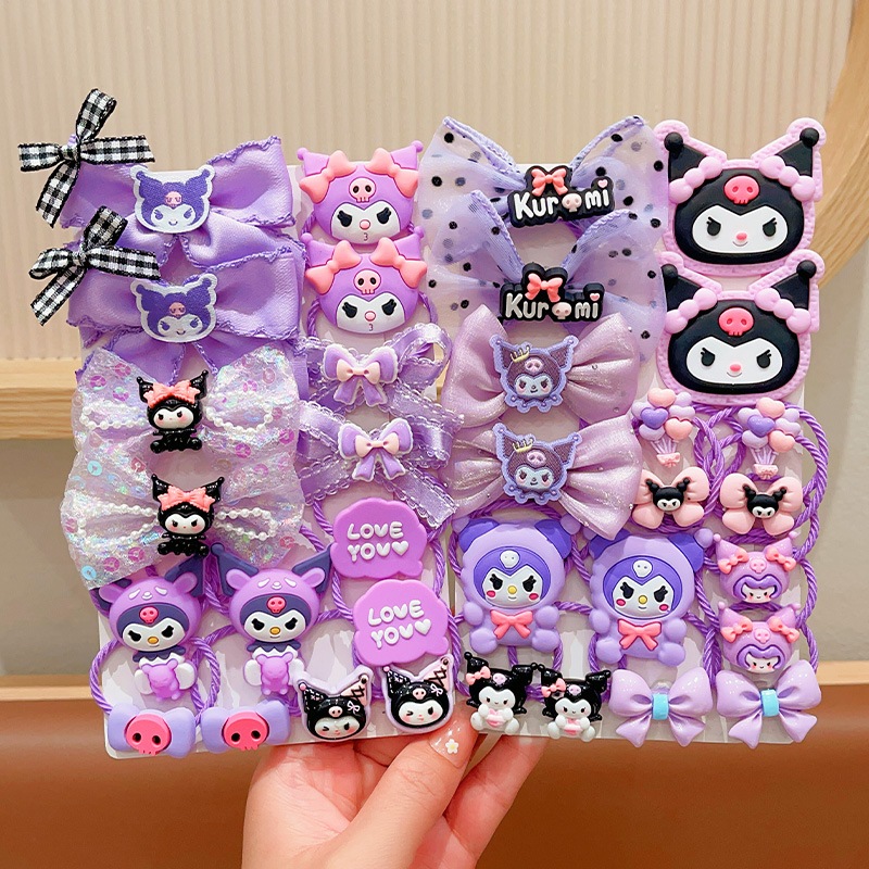 18pcs/set New Sanrio Cute Kuromi My Melody Cinnamoroll Scrunchies Women ...