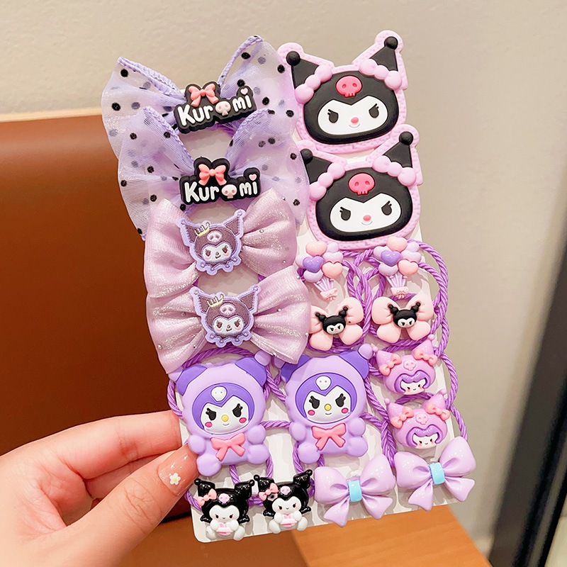 18pcs/set New Sanrio Cute Kuromi My Melody Cinnamoroll Scrunchies Women ...