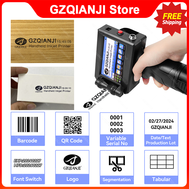 INKP01 Handheld inkjet printers 12.7MM/25.4MM 28 language date number ...