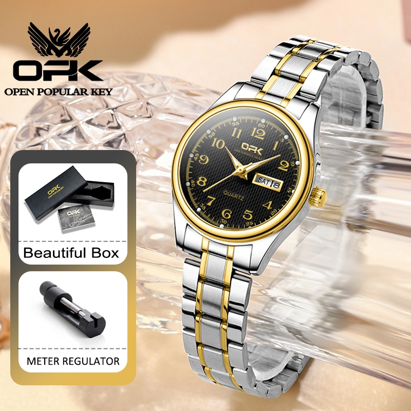 OPK Watch For Women Waterproof Original Stainless Quartz Luminous ...