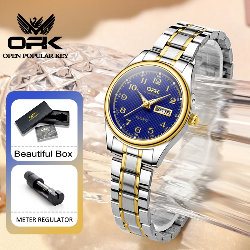 OPK Watch For Women Waterproof Original Stainless Quartz Luminous ...