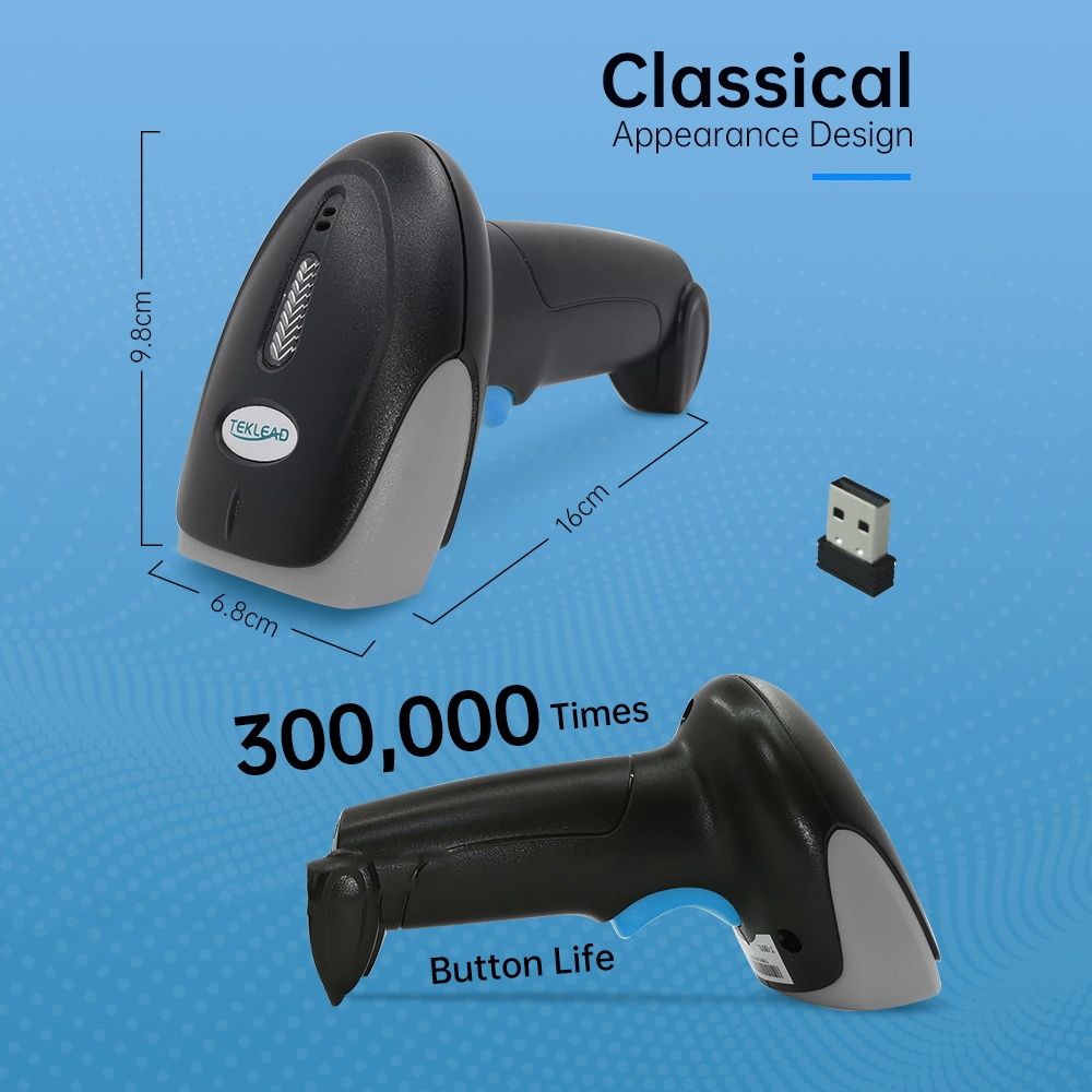 Handheld 2D Barcode Scanner Wired USB 2.4G Wireless interface Bar Code ...