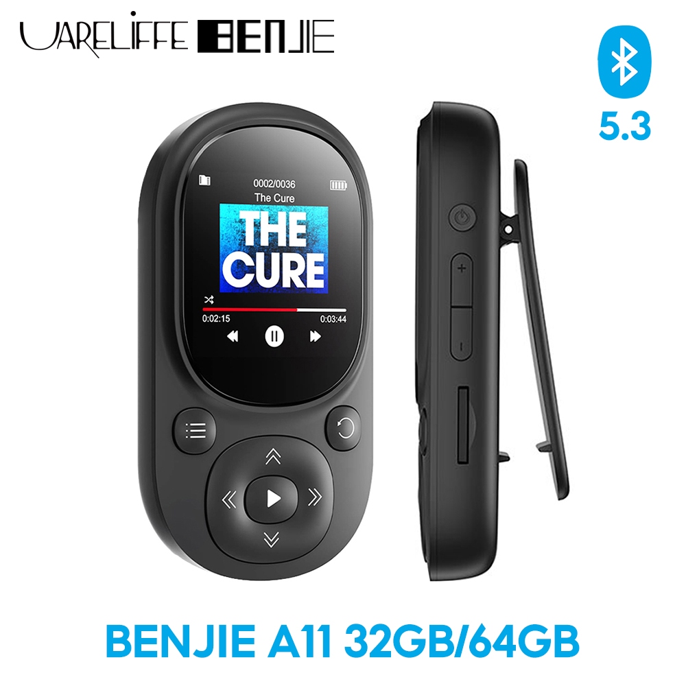 Uareliffe BENJIE A11 Mini MP3 Player With Clip 32G/64G Support TF Card ...
