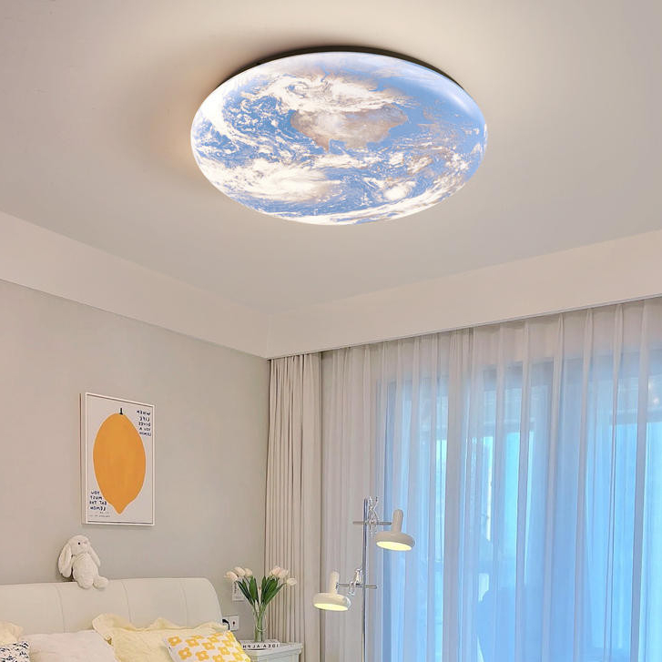 Blue Earth Ceiling Lamp LED Flush Mount Ceiling Lighting Fixture For ...