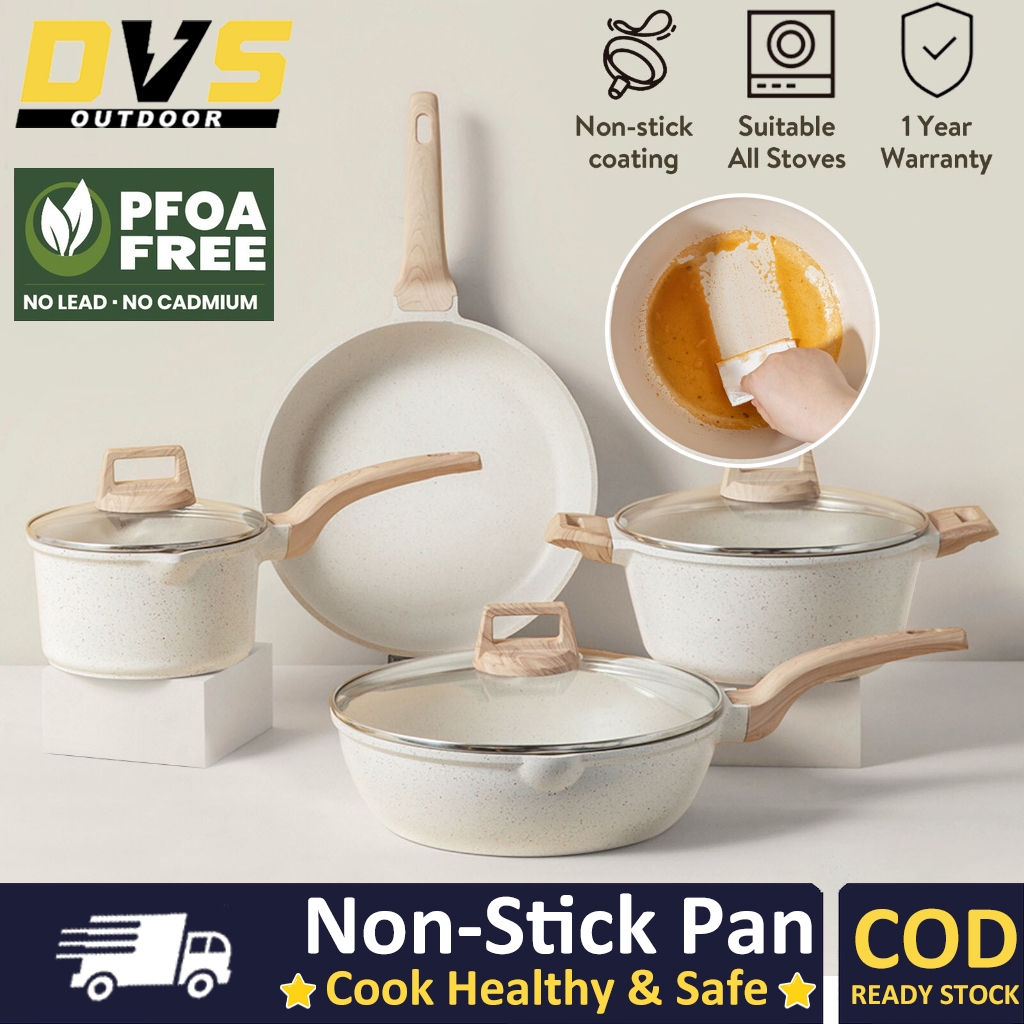 Original Non Stick Frying Pan kitchen cookware set 4 pcs Kawali wok pot ...