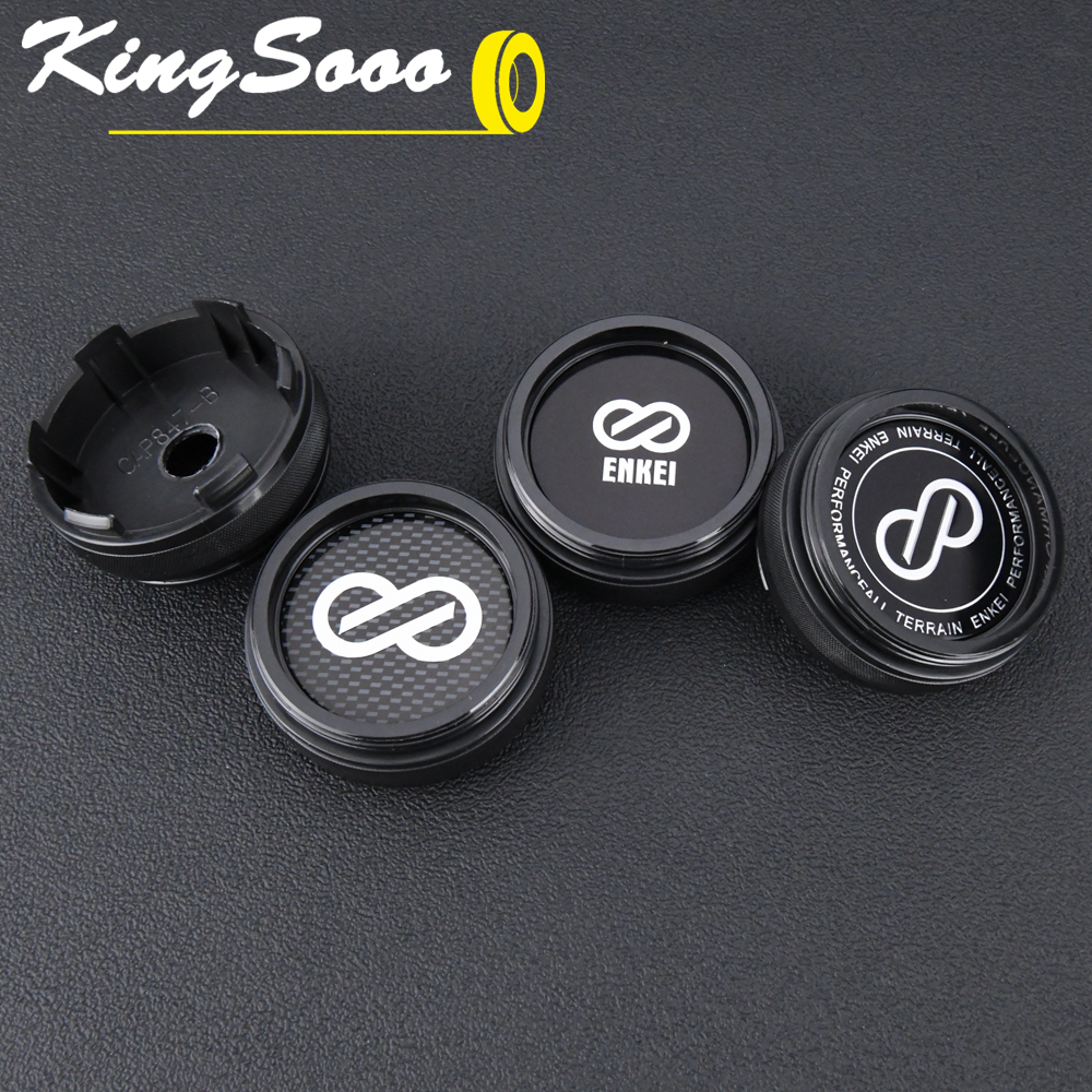 4PCS JDM Wheel Cap Clip 56mm ENKEI Emblem Sticker Sport Rim Center Caps ...