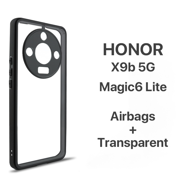 Case HONOR X9b X8b Built-in Airbags Transparent Back Panel Matte Soft ...