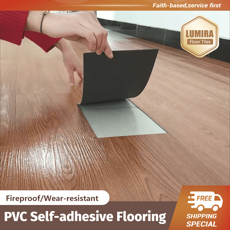 PVC Floor Sticker Waterproof Removable Vinyl Floor Home Decorative Wood ...
