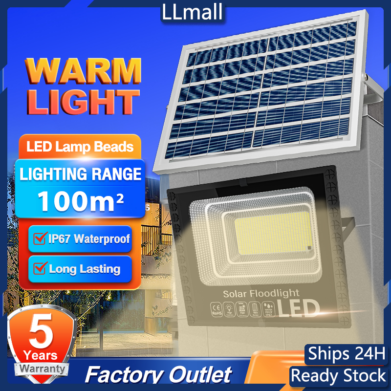 （COD）Solar Light Outdoor Lighting 300W/400W Solar Spotlight Lampu Solar ...