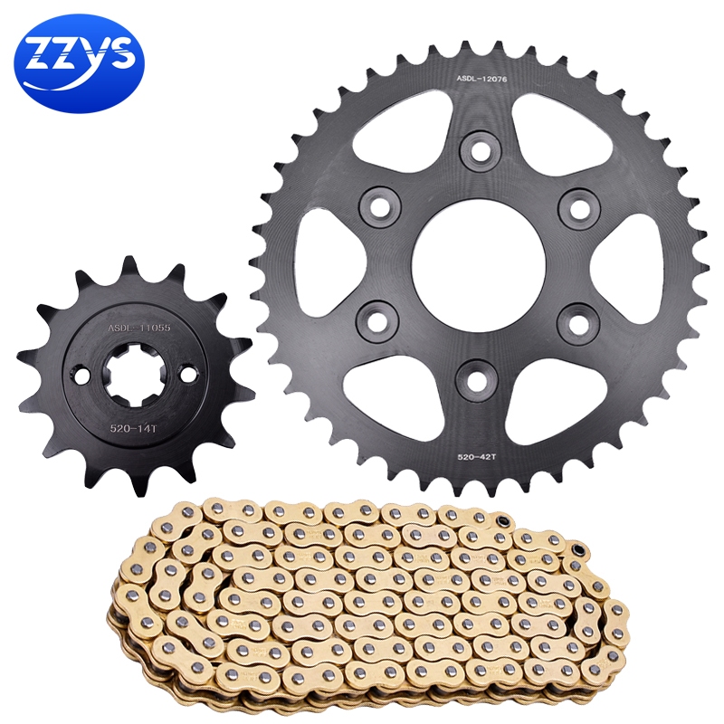 520 14T 42T 45T Motorcycle Front Rear Sprocket Chain Set For KTM Duke ...