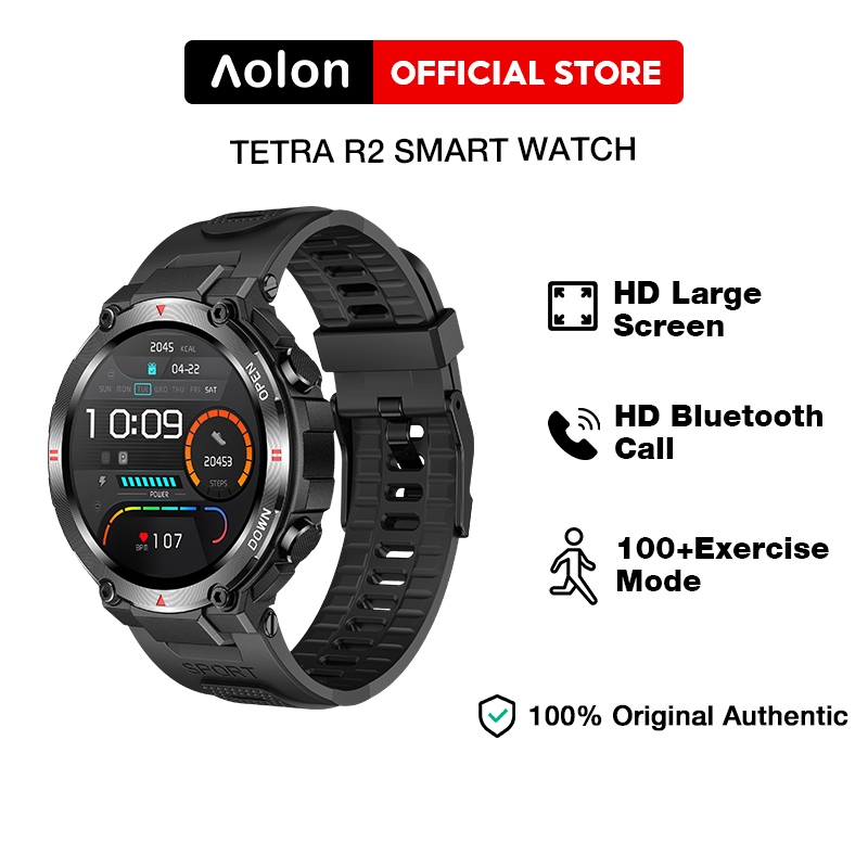 Aolon Tetra R2 Smart Watch Men Sport Fitness Bluetooth Call ...