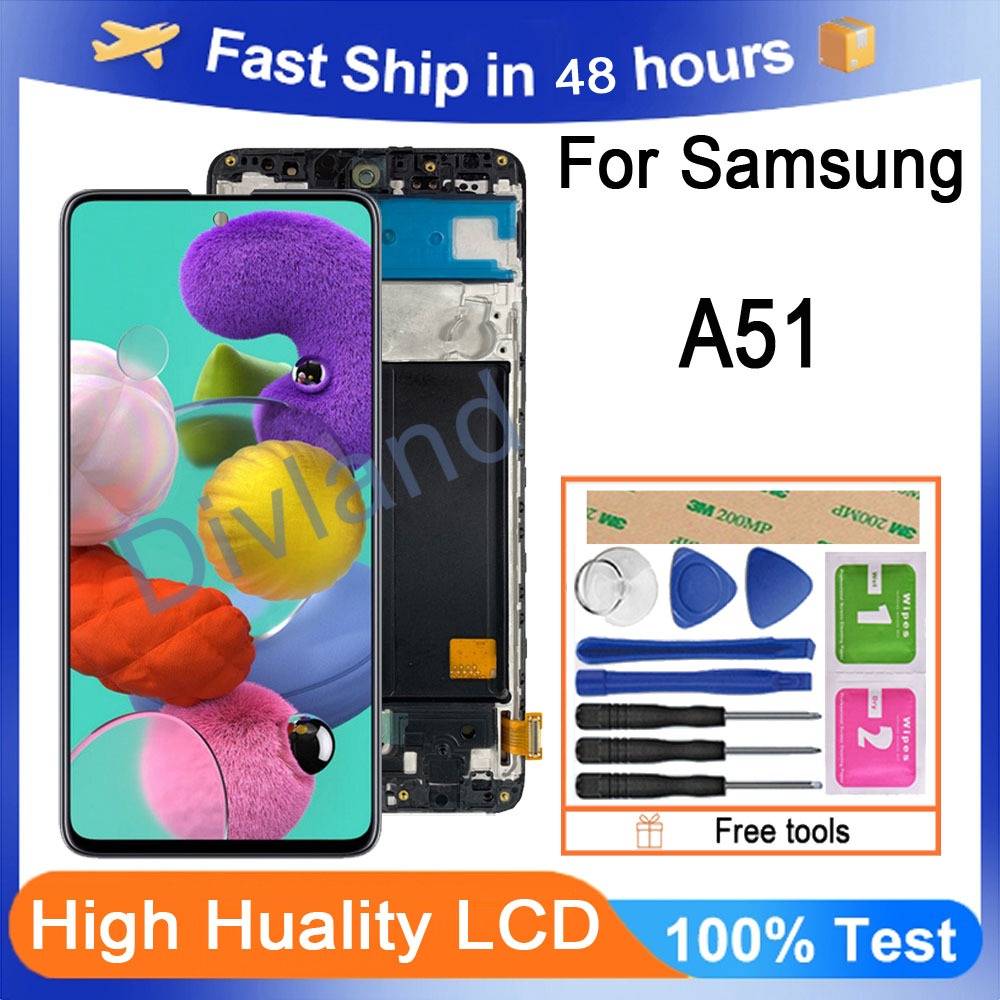 AMOLED For Samsung Galaxy A51 4G A515F LCD Display Touch Screen With Frame Replacement | Shopee ...