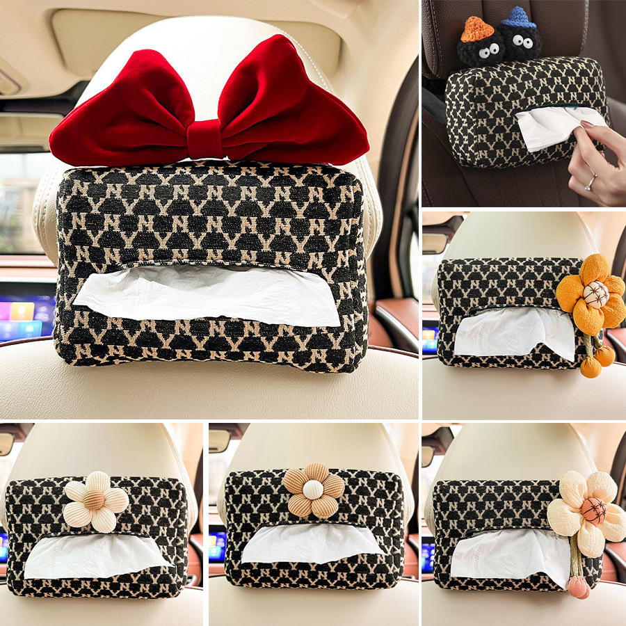 Fashion Grain Car Tissue Box Pumping Paper Case Tissue Holder Napkin ...