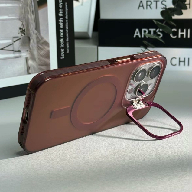 【chameleon case/Matte acrylic hard case/Phone stand/Cherry Red ...