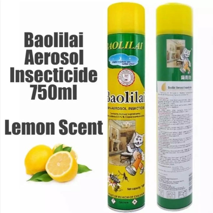 Original Baolilai Mosquito Killer 750ML Lemon Insecticide Aerosol ...