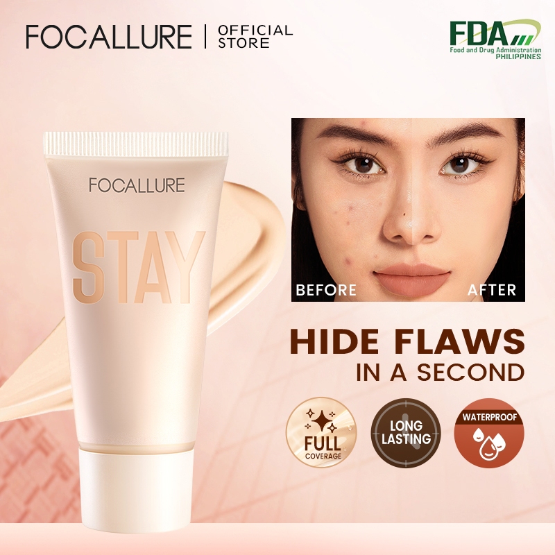 FOCALLURE Foundation Long Wear High Coverage Oil Control Face Makeup 8 ...