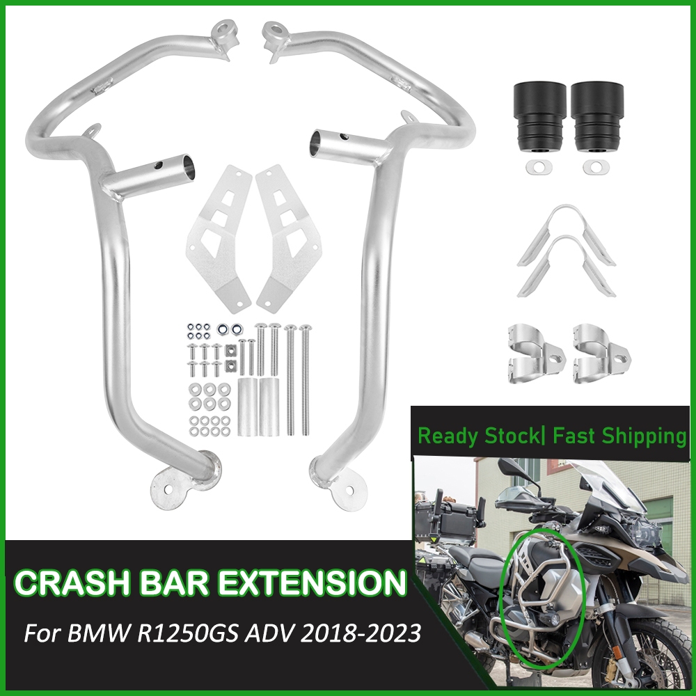 XTMOTO R1250GS Stainless Steel Engine Upper Crash Bar Extension Bumper ...