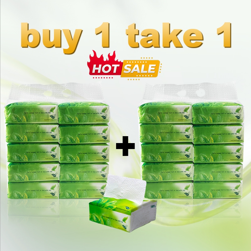 【10 packing】Buy one Take one Facial Tissue Paper 4-ply 10 Packs Organic ...