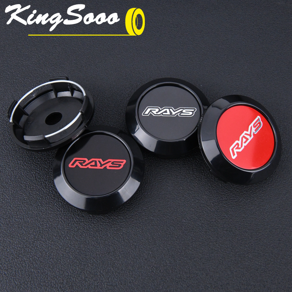 4PCS JDM Cap Sport Rim Cover Clip 60mm VOLK RAYS Emblem Sticker G25 ...