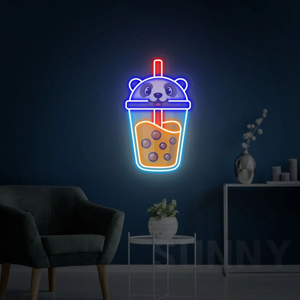 Neon Bubble Tea Boba Sign, LED Milk Tea Neon Light for Stylish Wall ...