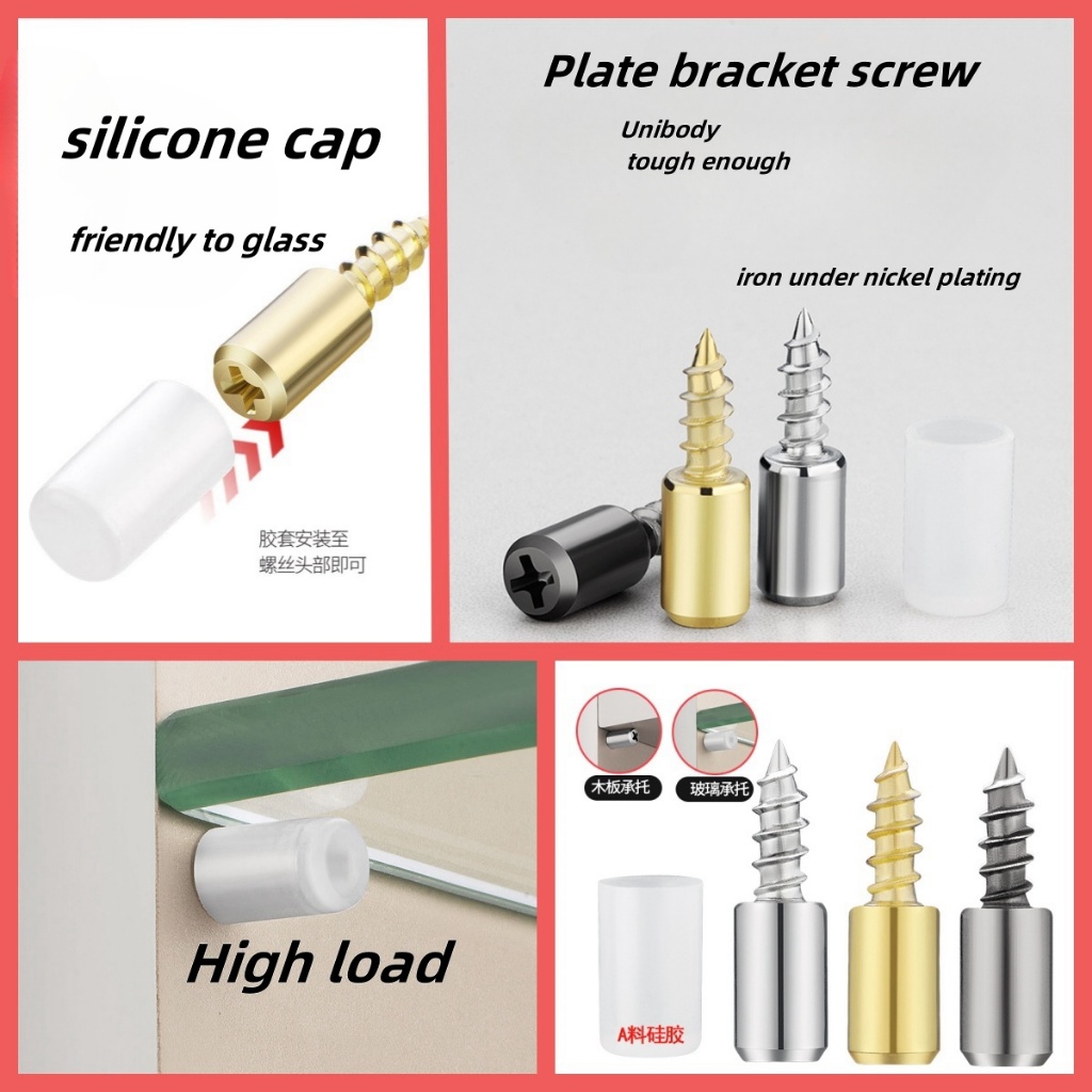 bracket screws with gum cover/Plate bracket screw/metal bracket with ...