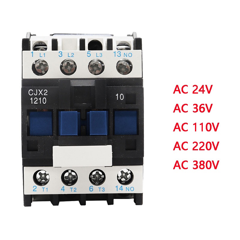 Contactor CJX2-1210 12A Switches NO AC Contactor Voltage 380V 220V 110V 36V 24V Use with Float ...