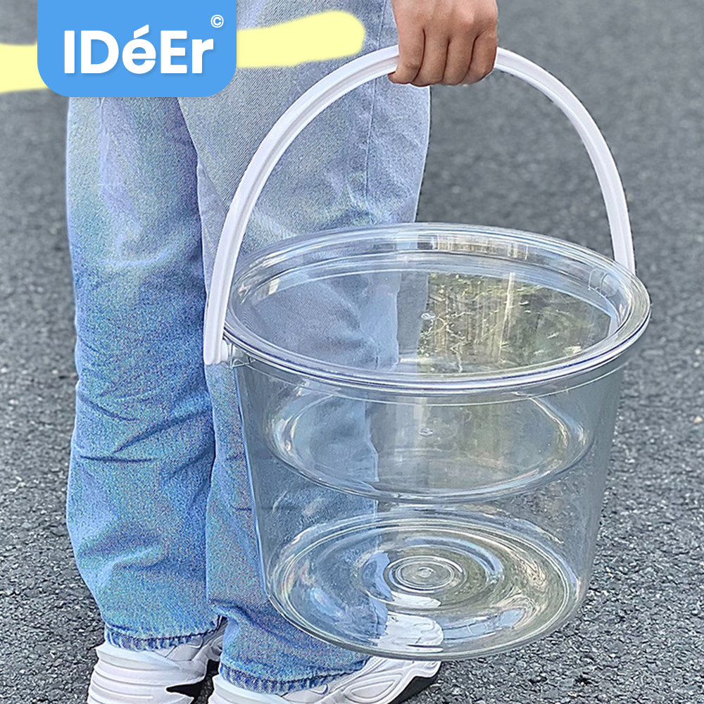 MULTIPURPOSE CLEAR BUCKET Clear Timba Plastic Bucket Timba with Dipper and Basin Tabo Palanggana ...