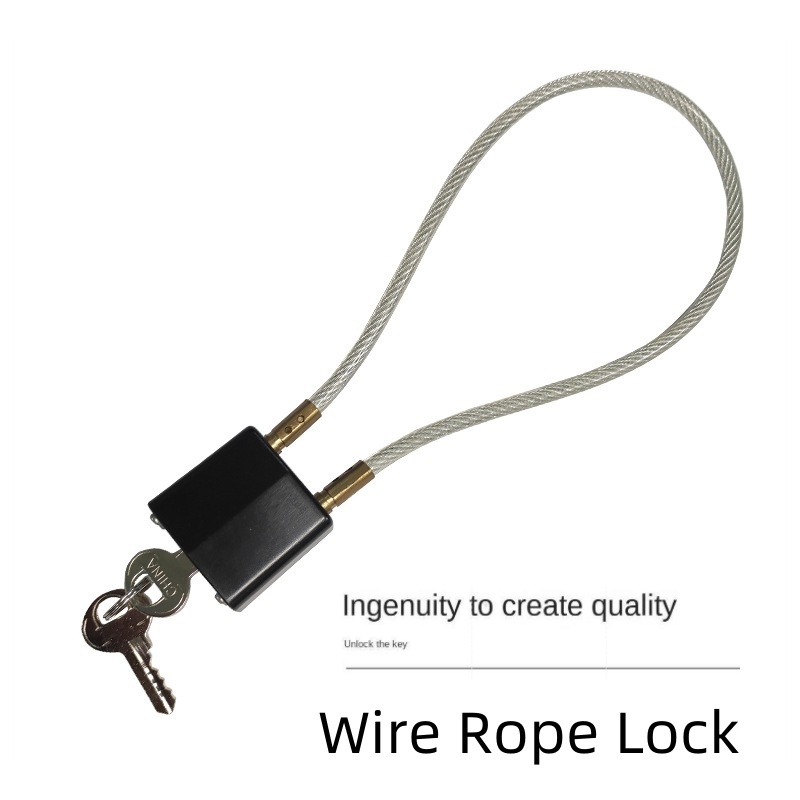 Tamper-resistant Wire Rope Lock Set with1Pair of Padlock Cable Luggage ...