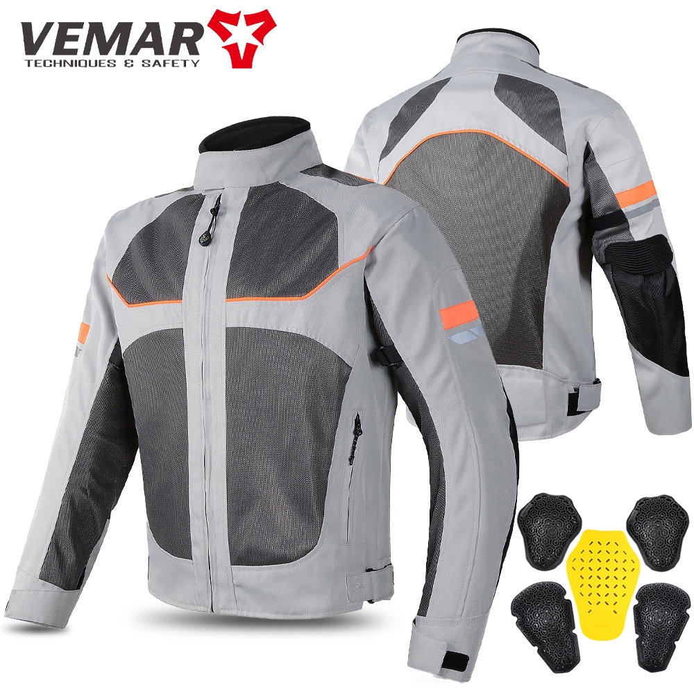 Summer Motorcycle Jackets Men Mesh Breathable Body Armor With Back ...