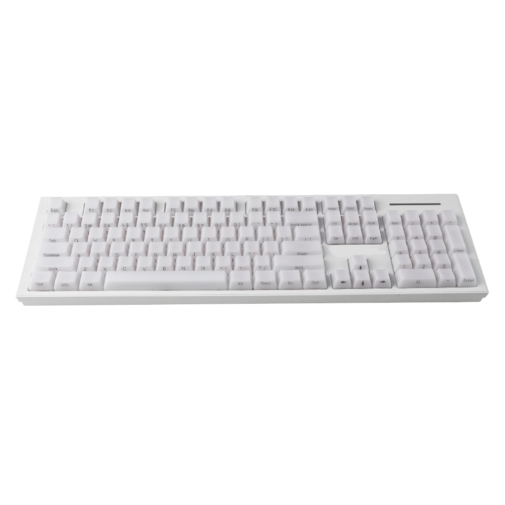 YMDK 130 Keys ABS 1.5mm Blank Milk Fog OEM Profile Side Print Shine ...