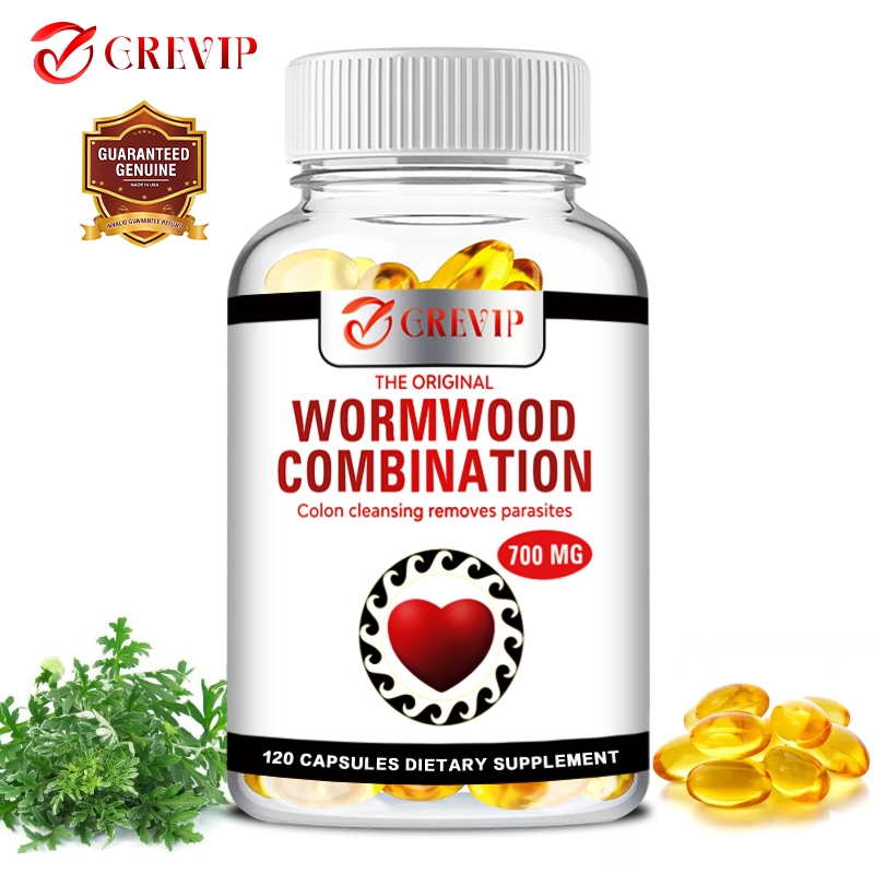 CREVIP wormwood black walnut leaf intestinal cleansing dietary capsule ...