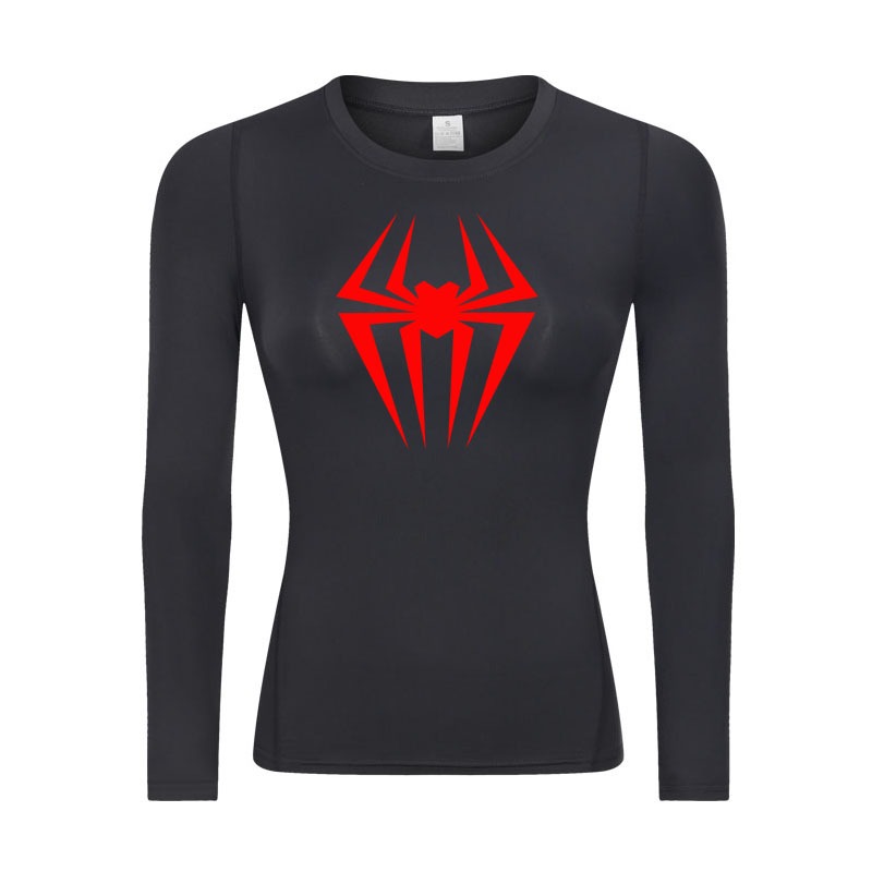 Spider-Man sports sun protection long-sleeved women's compression T ...