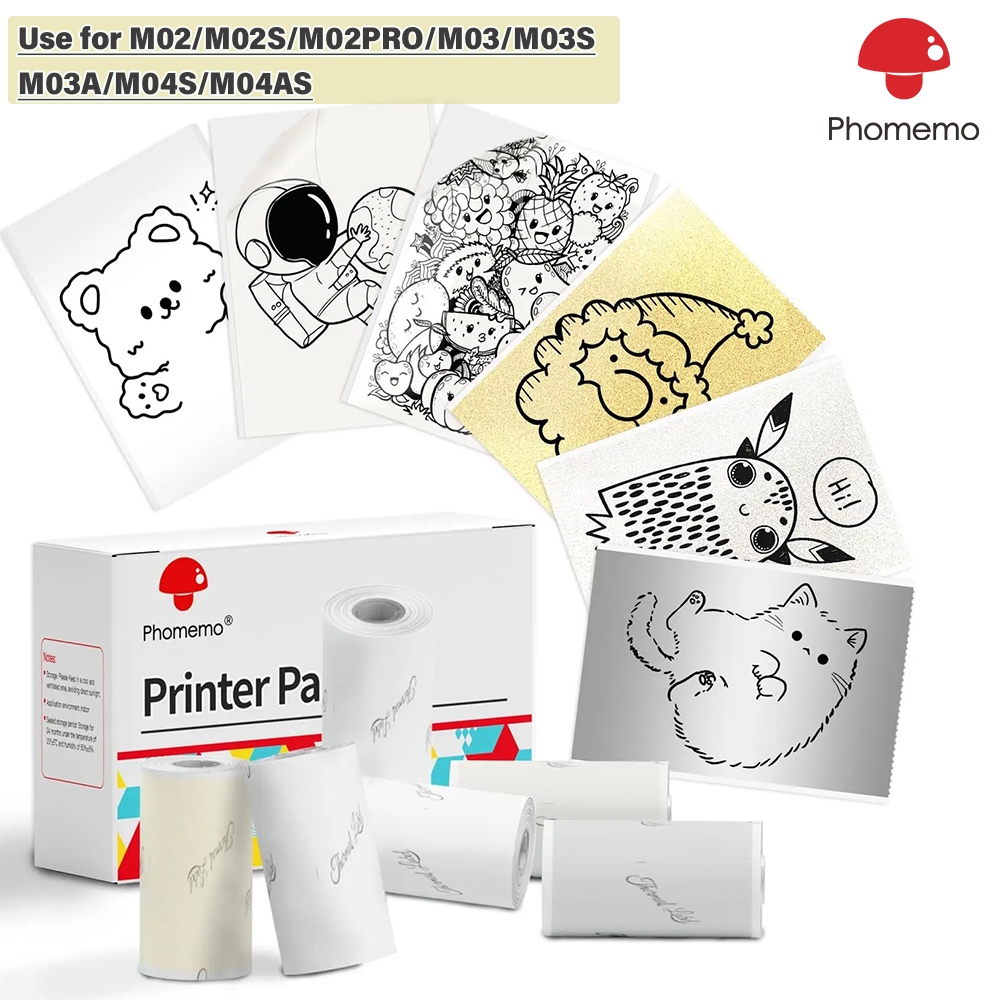 50mm Continuous Thermal Label Sticker,For Phomemo Phomemo T02/M02/M03 ...