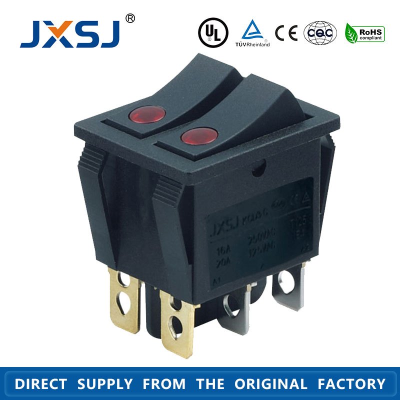 Jxsj KCD3-C-101N1CBB Rocket Swing Switch Dual Conjoined Smart Switch ...