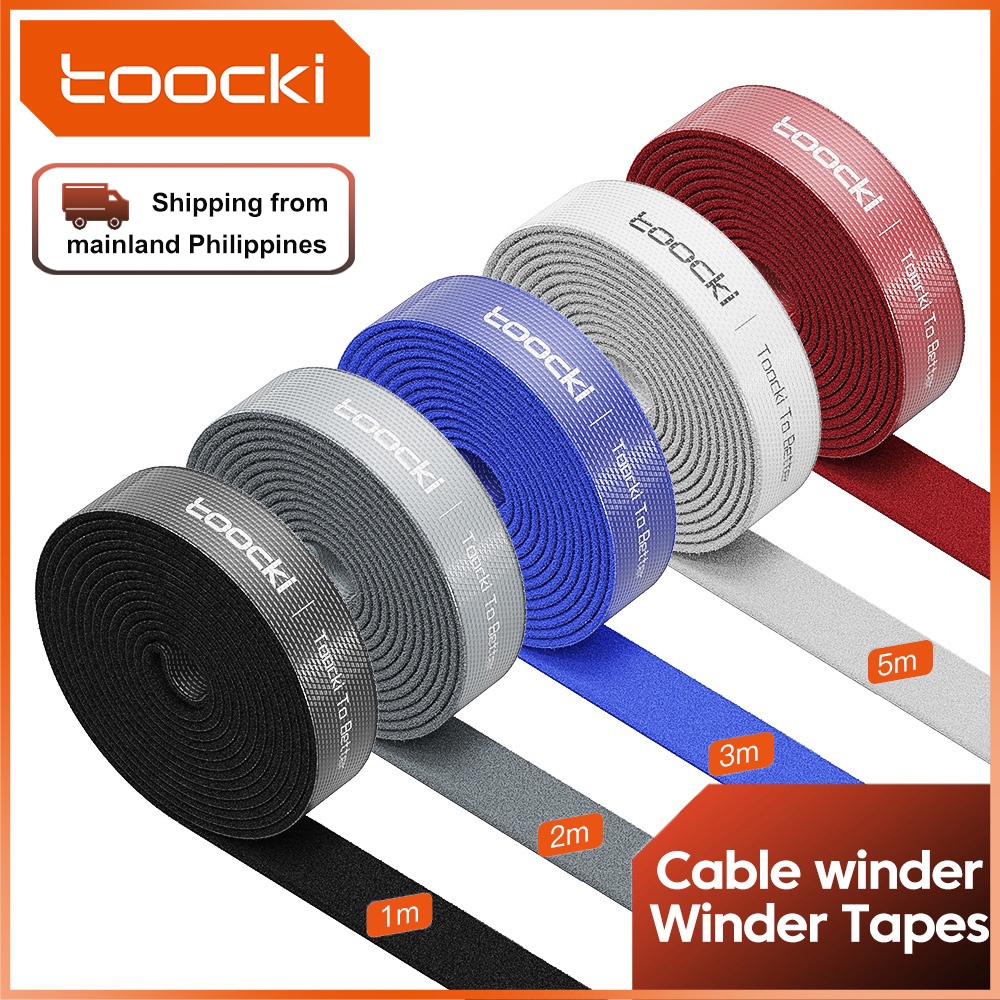 Toocki Cable Organizer Wire Winder ties Earphone Velcro Mouse Cord ...