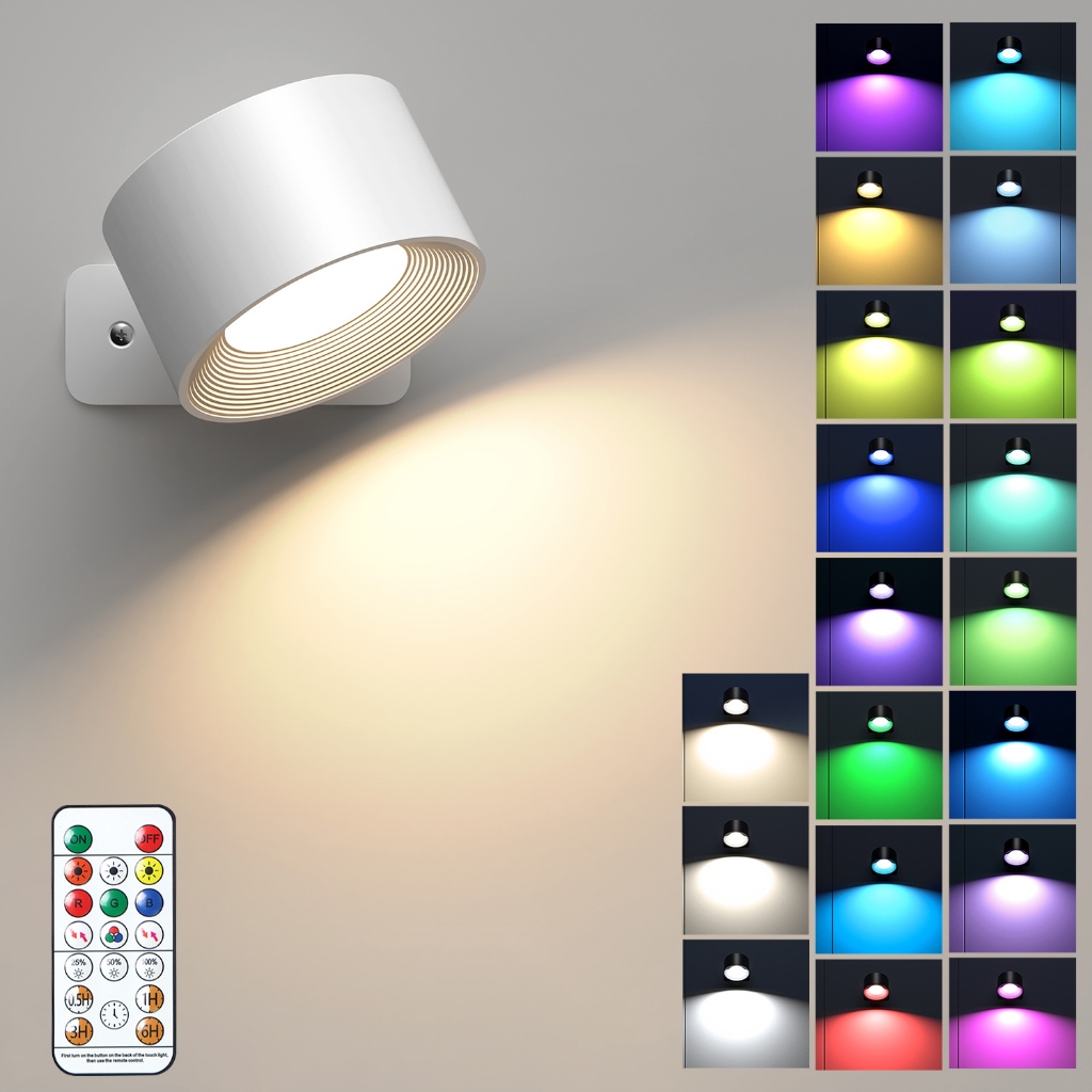 Magnetic LED Wall Lamp Light Sleeping Night Light Bedroom Stair Night ...