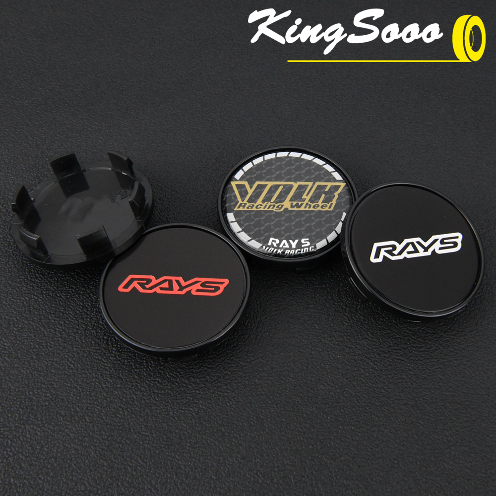 4PCS VOLK Rim Cap 54mm OD / 49mm Clip Wheel Center Cap RAYS Racing ...
