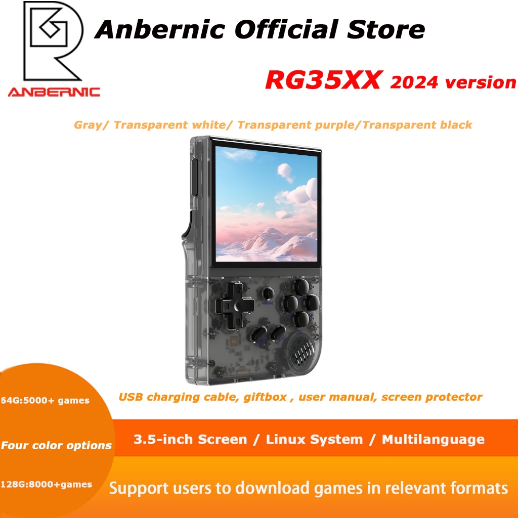 Anbernic RG35XX 2024 Version retro game console 3.5-inch screen Linux ...