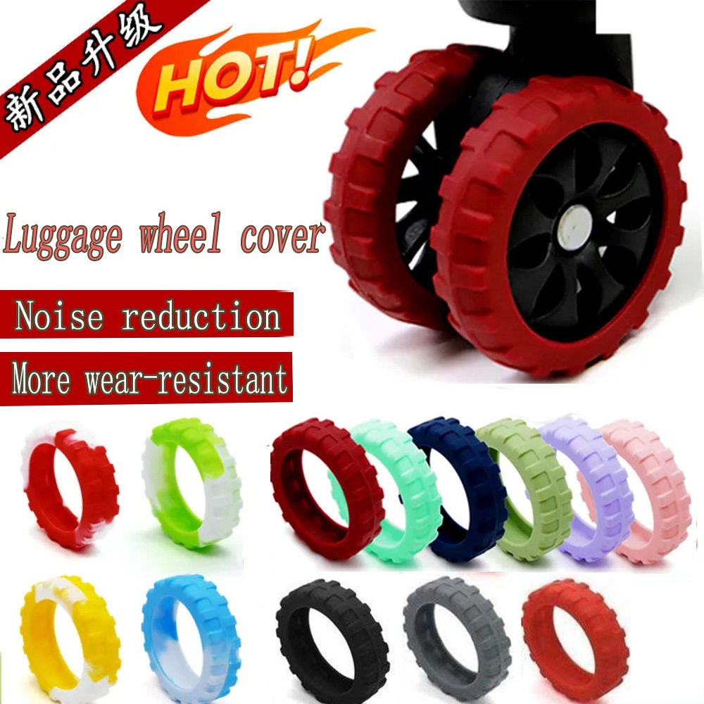 1/4/8pcs New Upgrade Thicker Luggage Wheel Protection Cover, Silicone ...