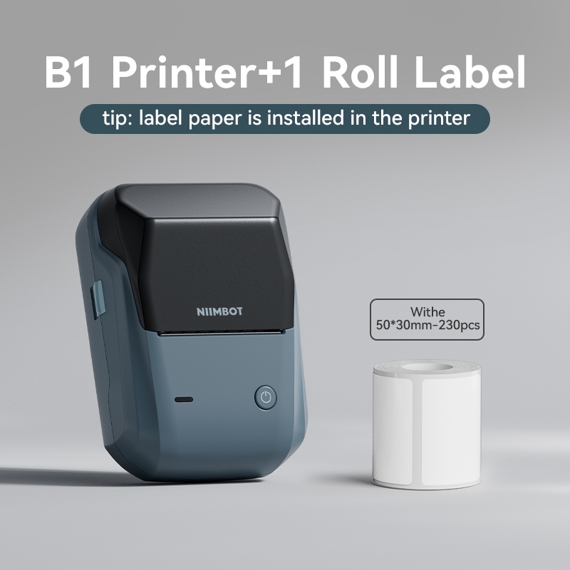 Niimbot B1 Label Printer Portable Bluetooth Smart Label Inkless Label ...
