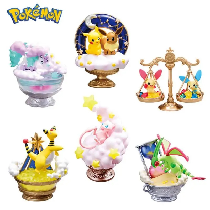Pokemon Figures Dreamy Starfall Night Anime Ponyta Plusle Mew Cartoon ...