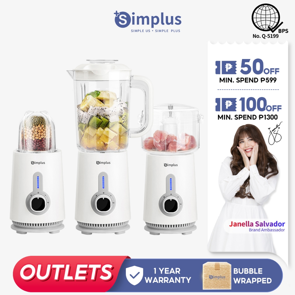 Simplus 3 in 1 Blender And Food Processor For Kitchen For Smoothies ...