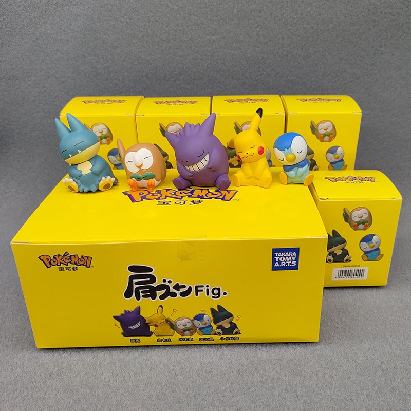 5Pcs/Set Anime Pokemon Figure Pikachu Slowpoke Psyduck Togepi Snorlax ...