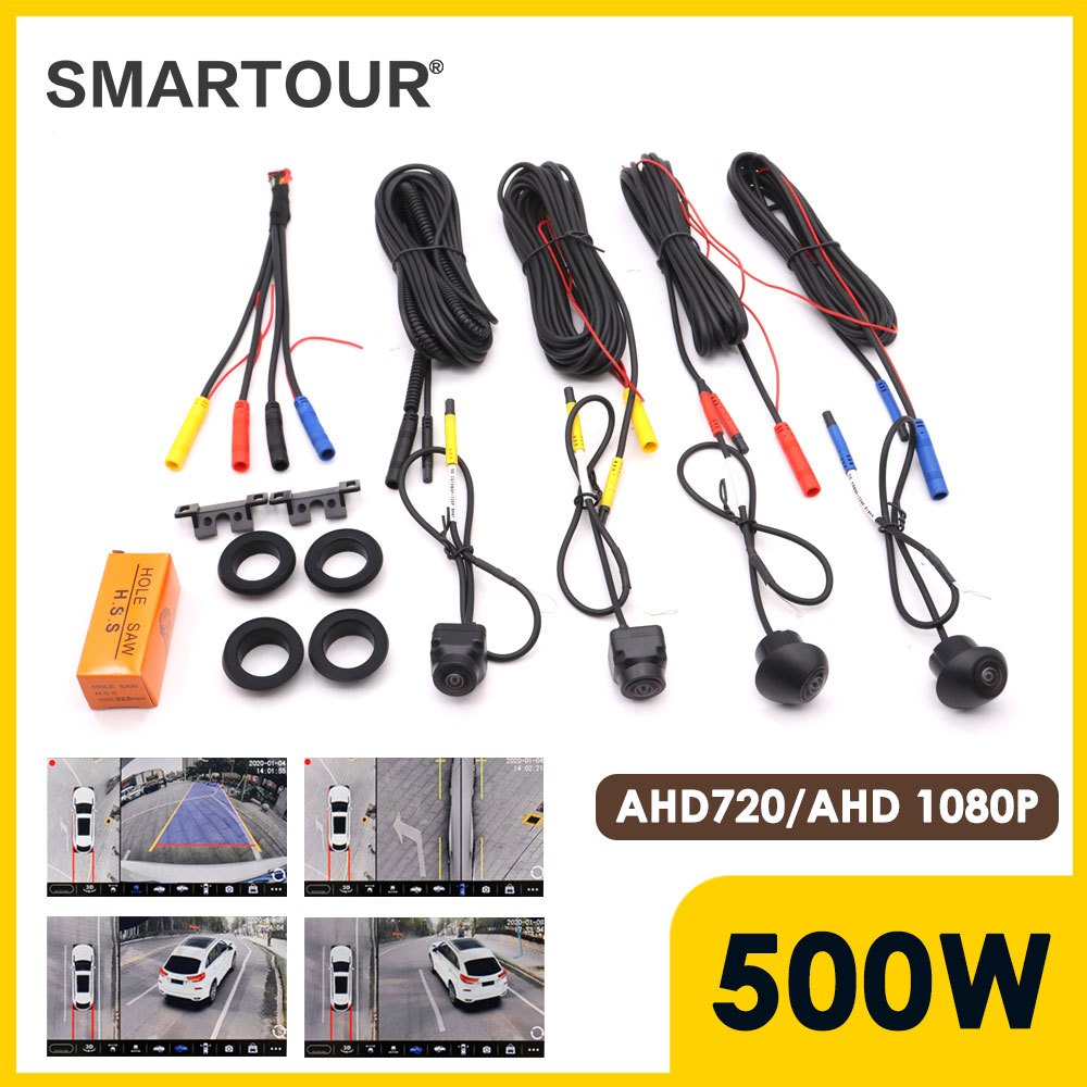 500W FULL HD 3D 360 4 Camera AHD 1080P 720P Car Surround View Camera ...