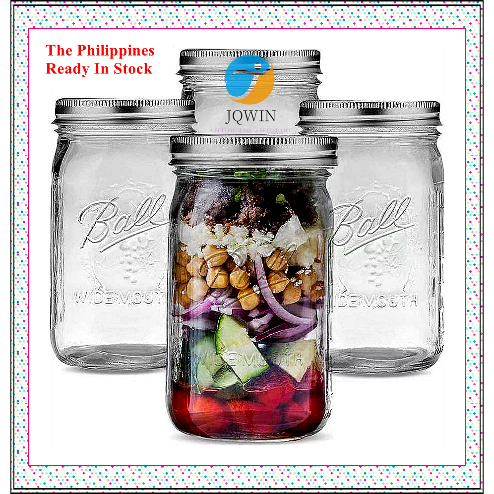 950ML Air-tight Glass Mason Jar with Great Quality, Large Capacity ...